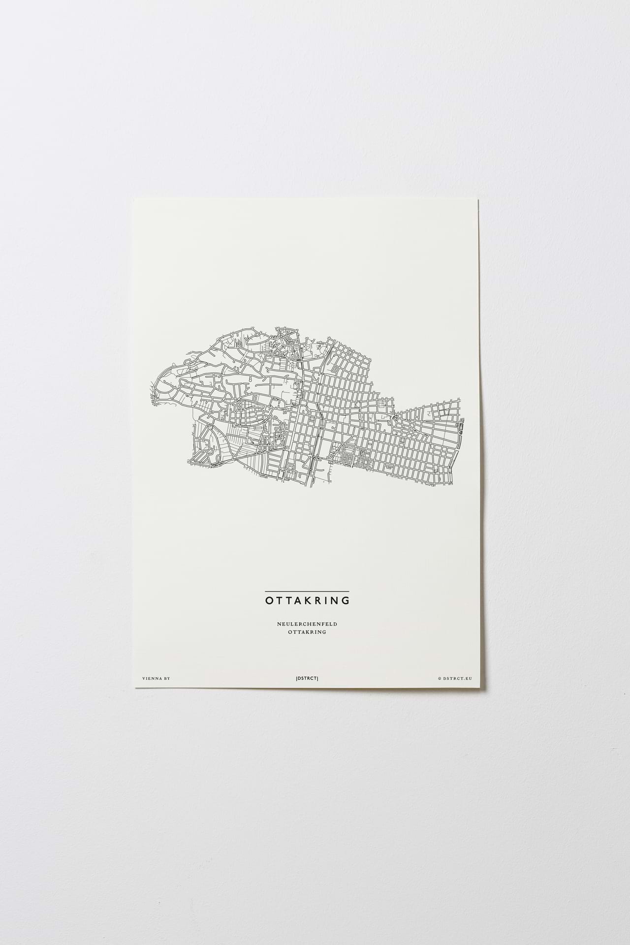 Ottakring | 1160 | Wien | City Map Karte Plan Bild Print Poster – DSTRCT