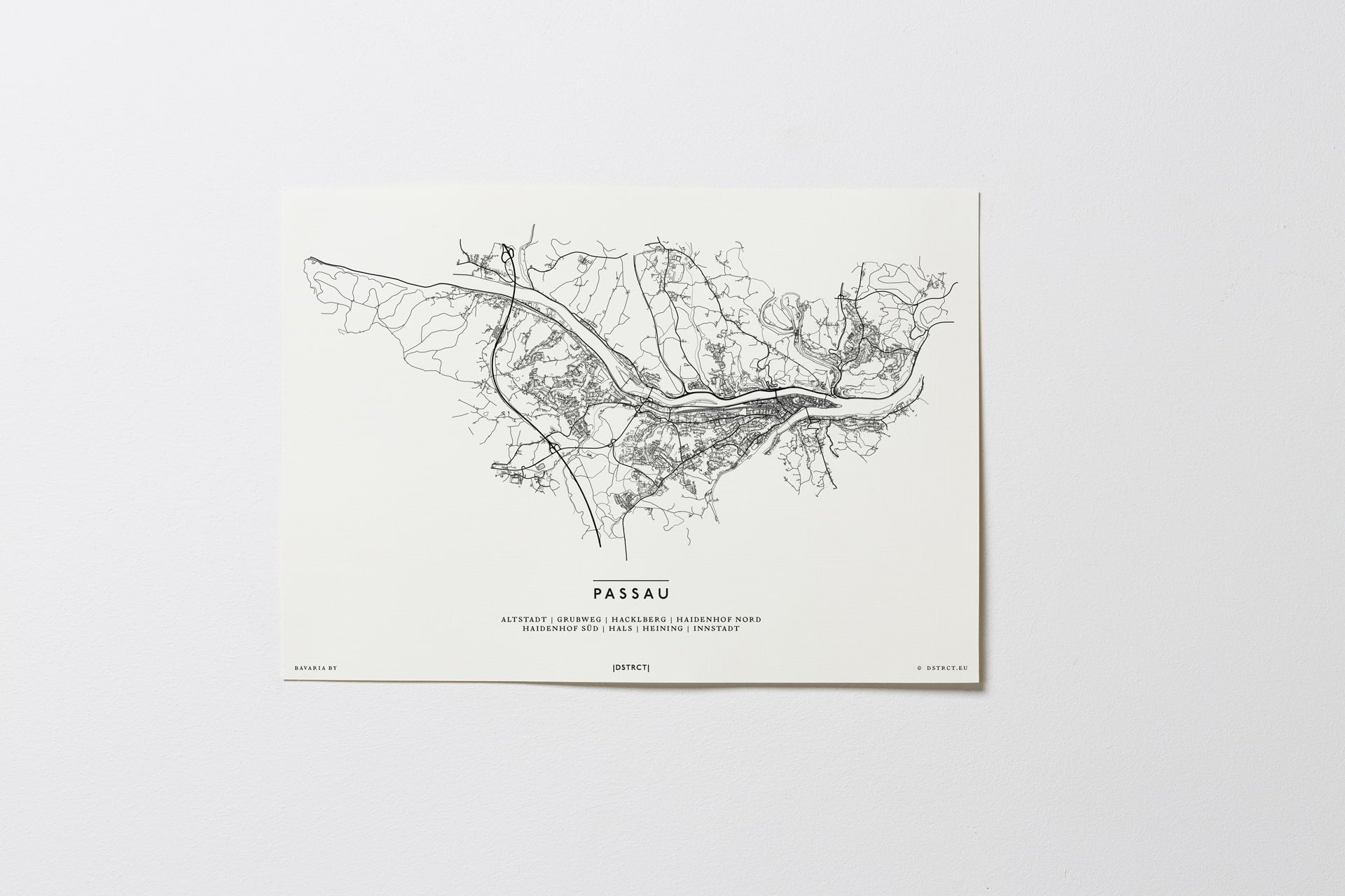Passau | Bavaria | Germany | City Map Map Plan Picture Print Poster ...