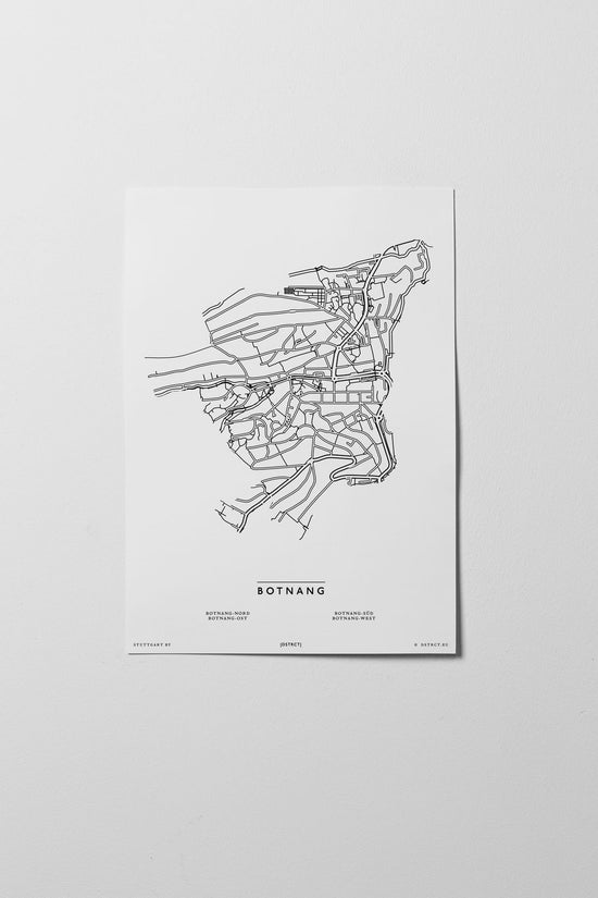 Botnang | 70195 | Stuttgart | City Map Karte Plan Bild Print Poster ...