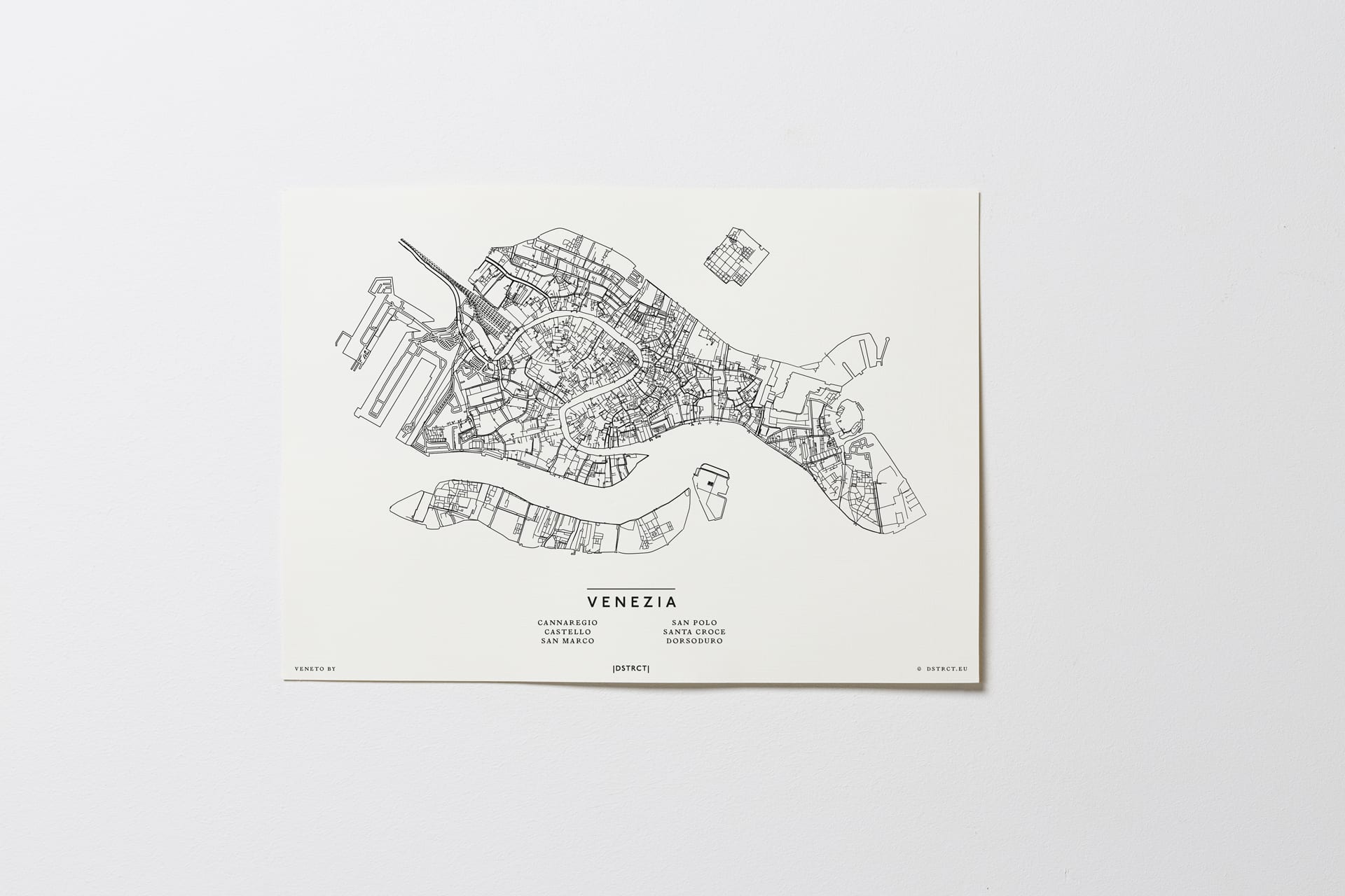 Venedig | Venezia | Italien | City Map Karte Plan Bild Print Poster ...