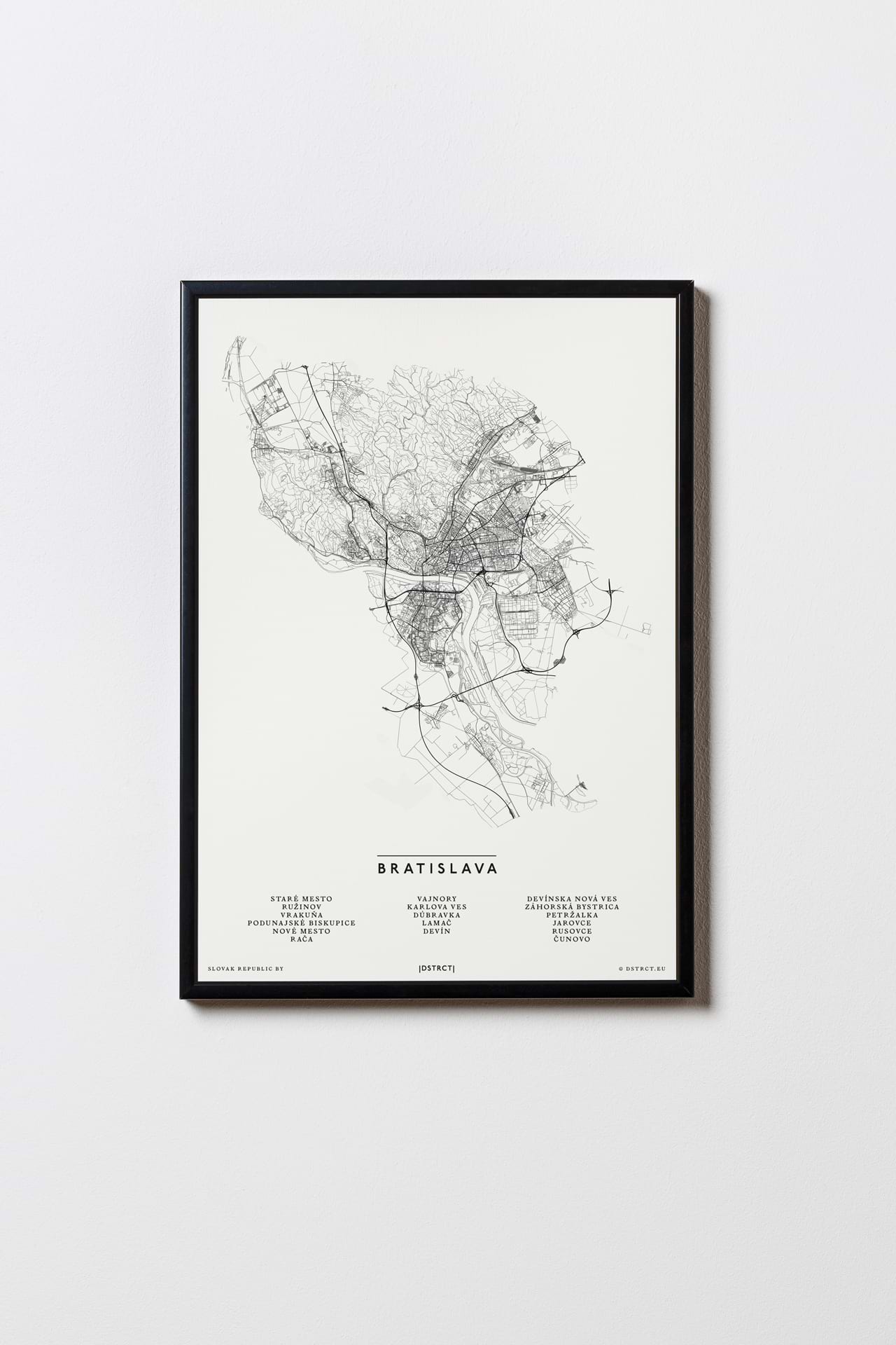 Bratislava | Slovakia | City Map Map Plan Picture Print Poster – DSTRCT