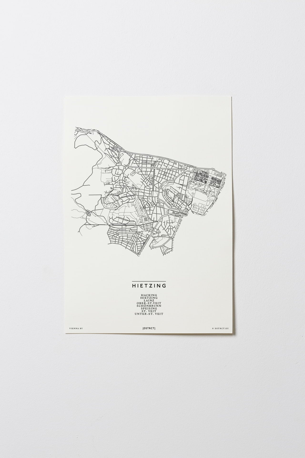 Hietzing | 1130 | Wien | City Map Karte Plan Bild Print Poster – DSTRCT