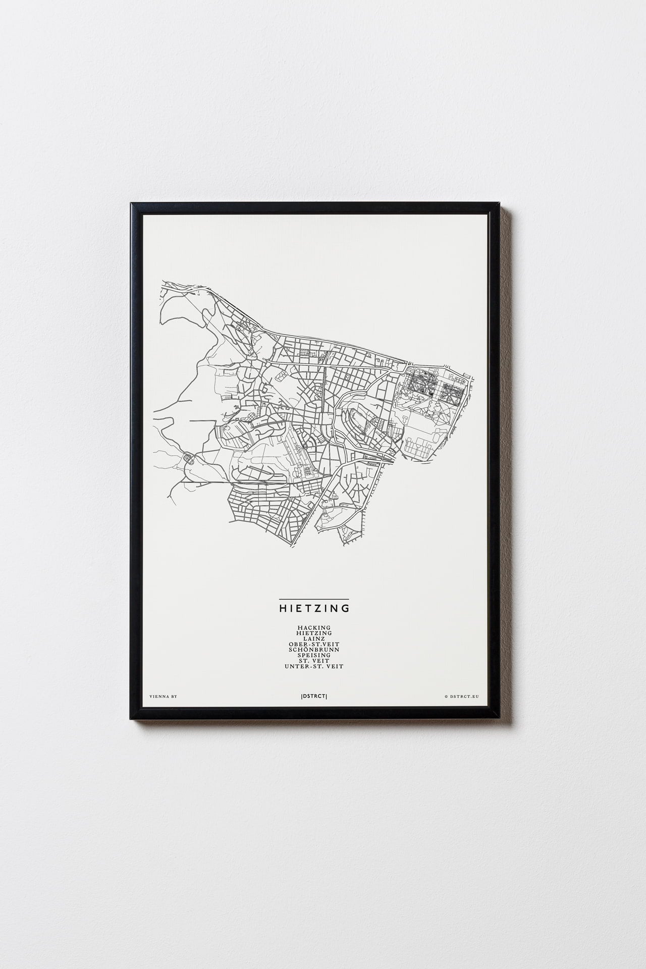 Hietzing | 1130 | Wien | City Map Karte Plan Bild Print Poster – DSTRCT