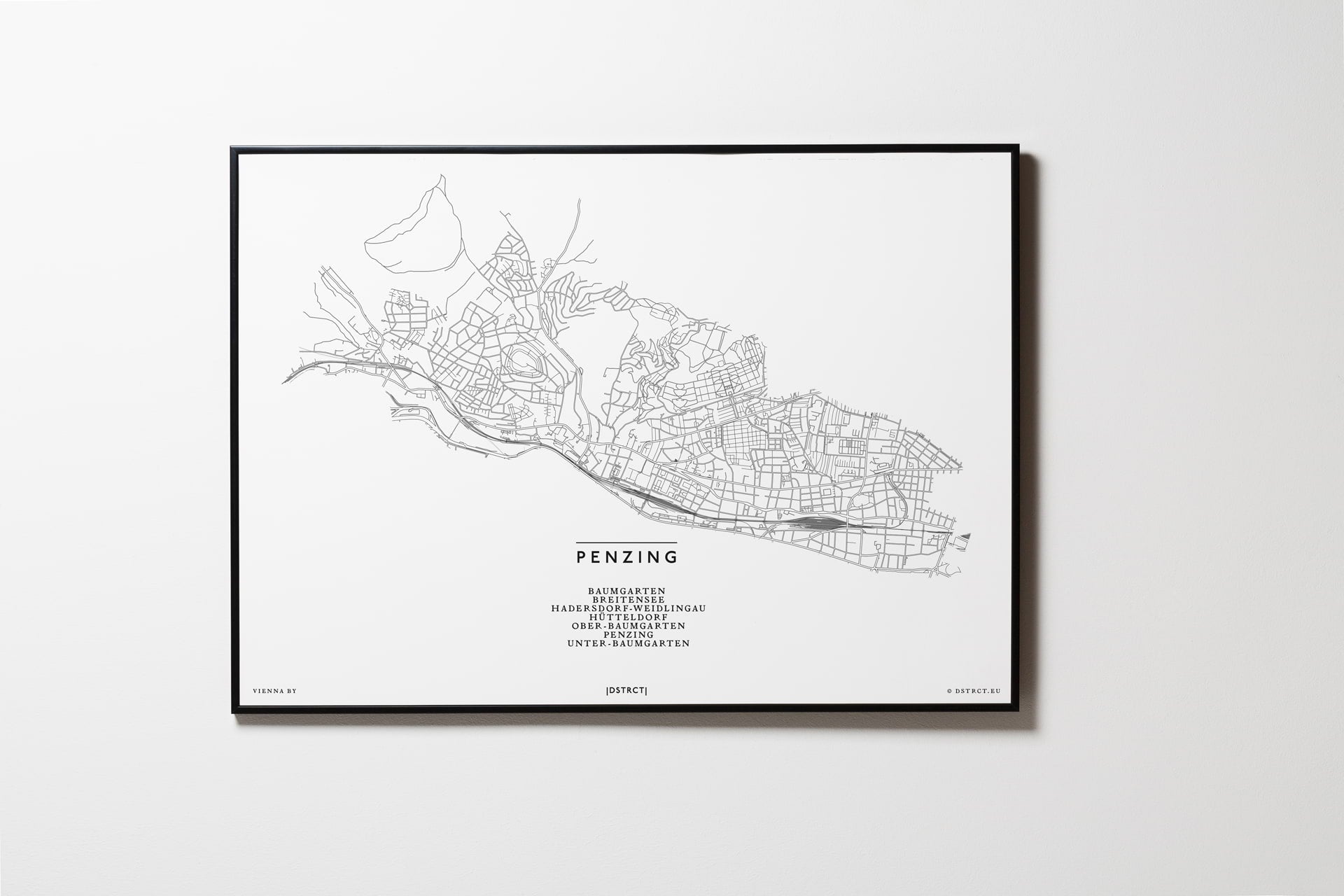 Penzing | 1140 | Wien | City Map Karte Plan Bild Print Poster – DSTRCT