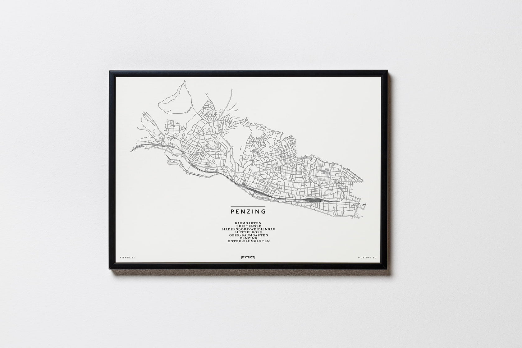 Penzing | 1140 | Wien | City Map Karte Plan Bild Print Poster – DSTRCT